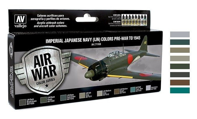 Imperial Japanese Navy (IJN) Colors Pre-War to 1945 zestaw farb ...