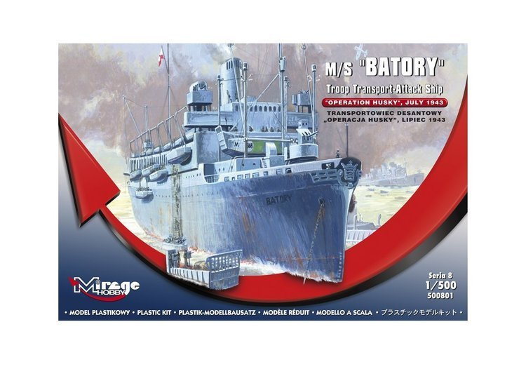 Transportowiec Desantowy M/S Batory model do sklejania Mirage Hobby