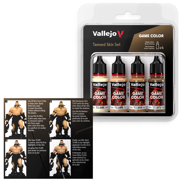 Vallejo Game Color Tanned Skin Set - Twój sekret realistycznych figurek!